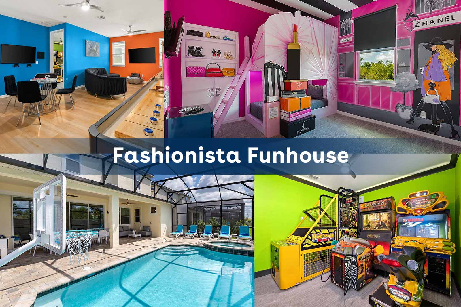 Fashionista Funhouse 8 Bedroom Home Rental At Solara Resort
