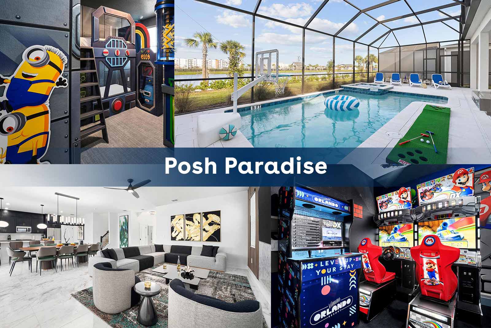 Posh Paradise 6 Bedroom House Orlando Rental